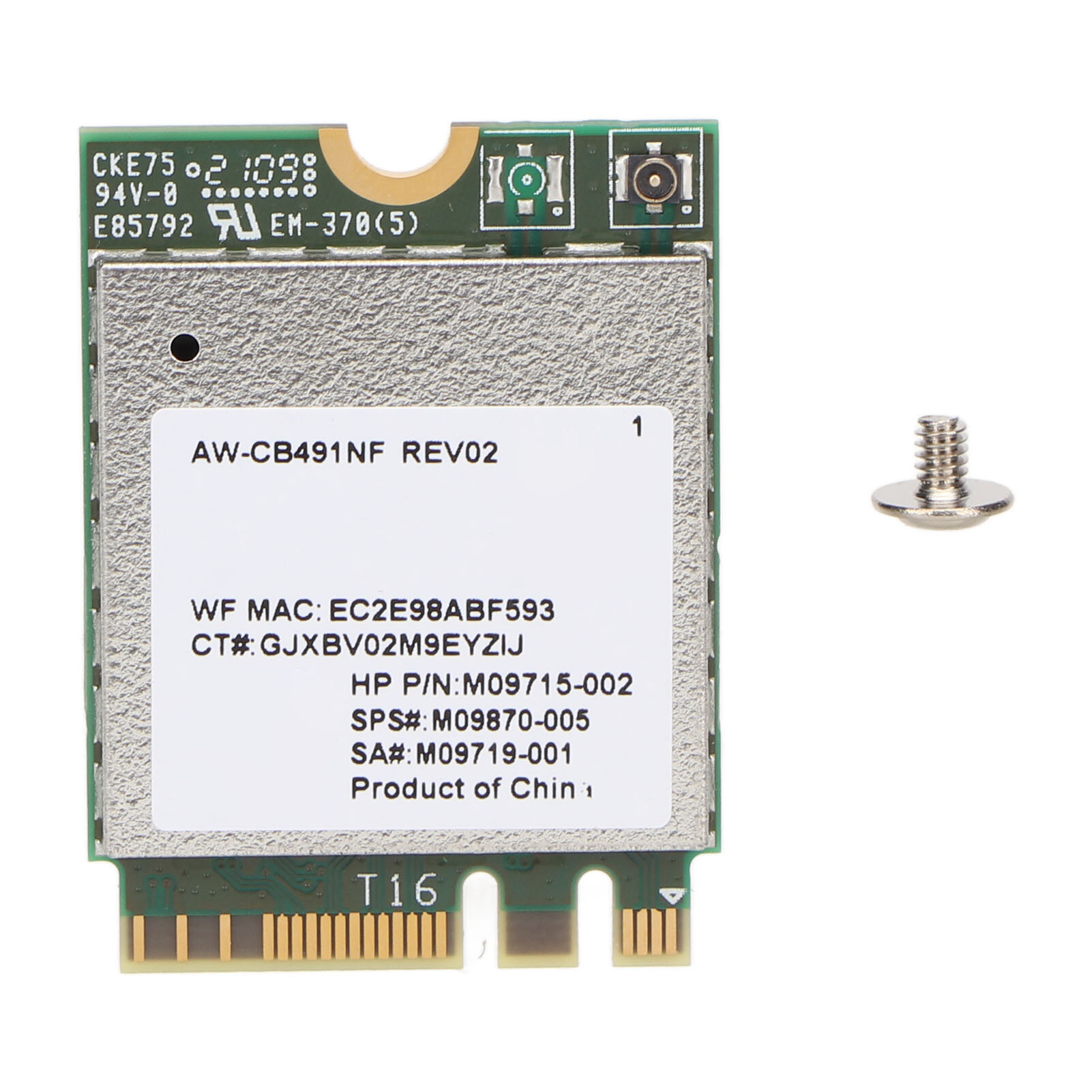 RTL8821CE WIFI CARD M.2 Интерфейс BT4.2 Высокоскоростная заглушка и воспроизведение сетевой карты AW CB491NF для ноутбука