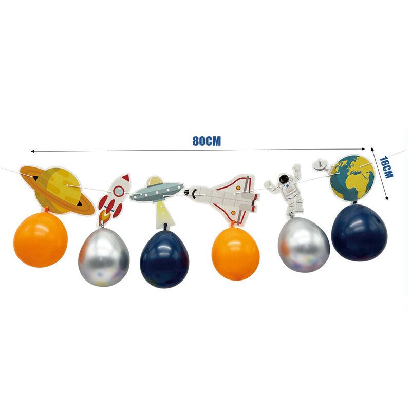 Воздушные шары-гирлянда Дон Баллон Космос, синий микс, 100 см, 44 г