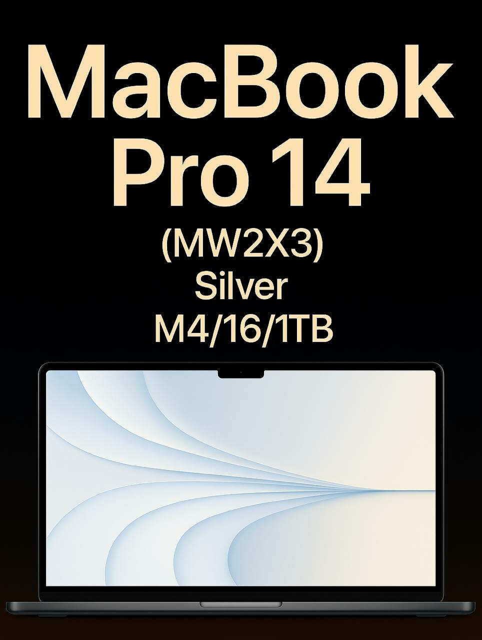 Ноутбук Apple MacBook Pro 14” M4 16 ГБ 1 TБ SSD Silver (MW2X3), «русская гравировка»