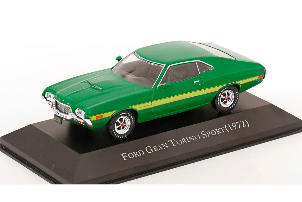 Модель коллекционная ALTAYA Ford gran torino sport 1972 green/yellow