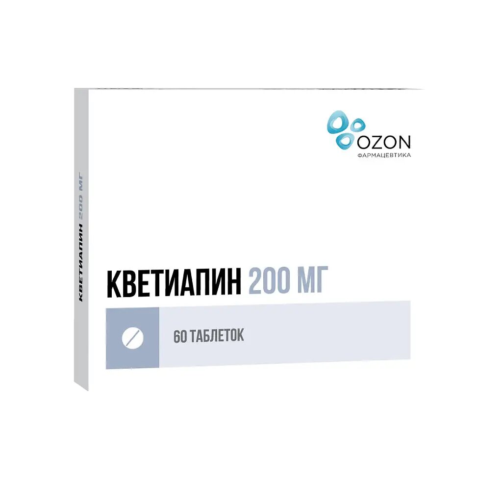 Кветиапин таблетки покрыт. плен. об. 200 мг 60 шт