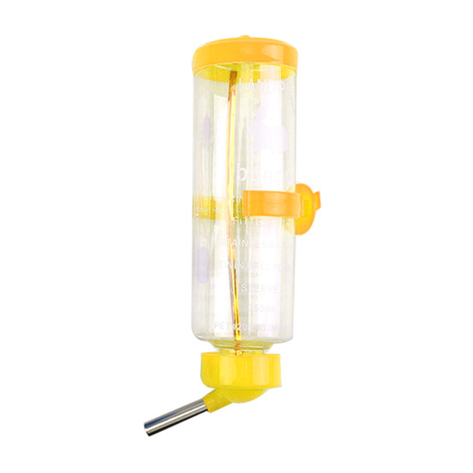 Бутылка для питья для хомяков подвесная 250мл, питьевой бак для мелких животных, для хорьков, ежей, хомяков, морских свинок, шиншилл, цвет: синий\желтый\зеленый\розовый, материал: пластик, размер бутылки: длина 17см, диаметр 5.5см, размер упаковки: