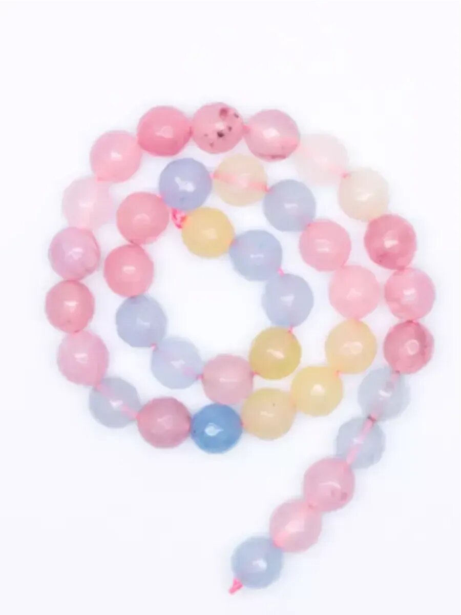 1068 Бразильский облачный агат разный цвет 10 мм 1 шт. люкс