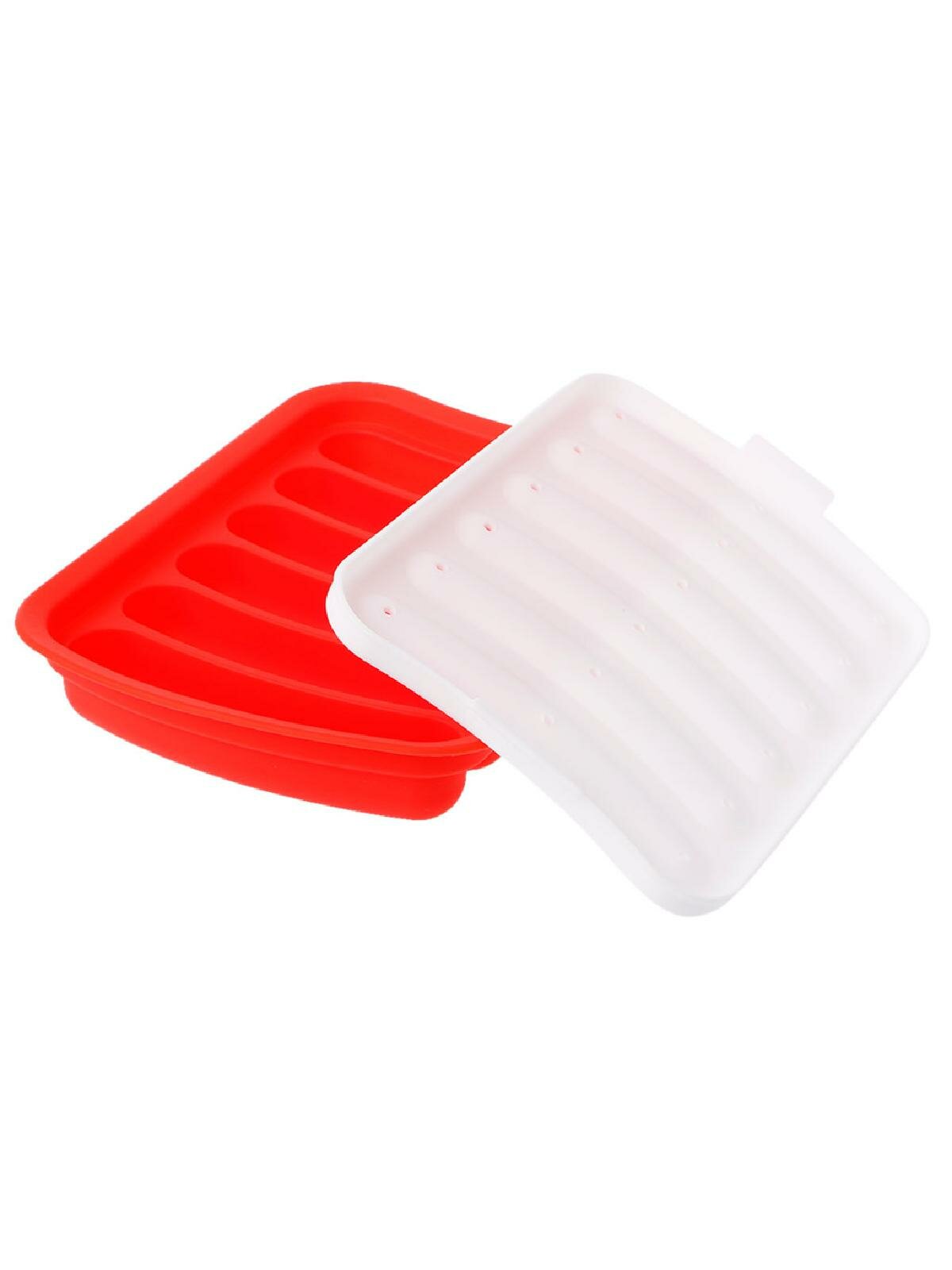 Силиконовая форма для приготовления колбасок своими руками, 6-гнездная форма для котлет из хот-догов для микроволновой печи