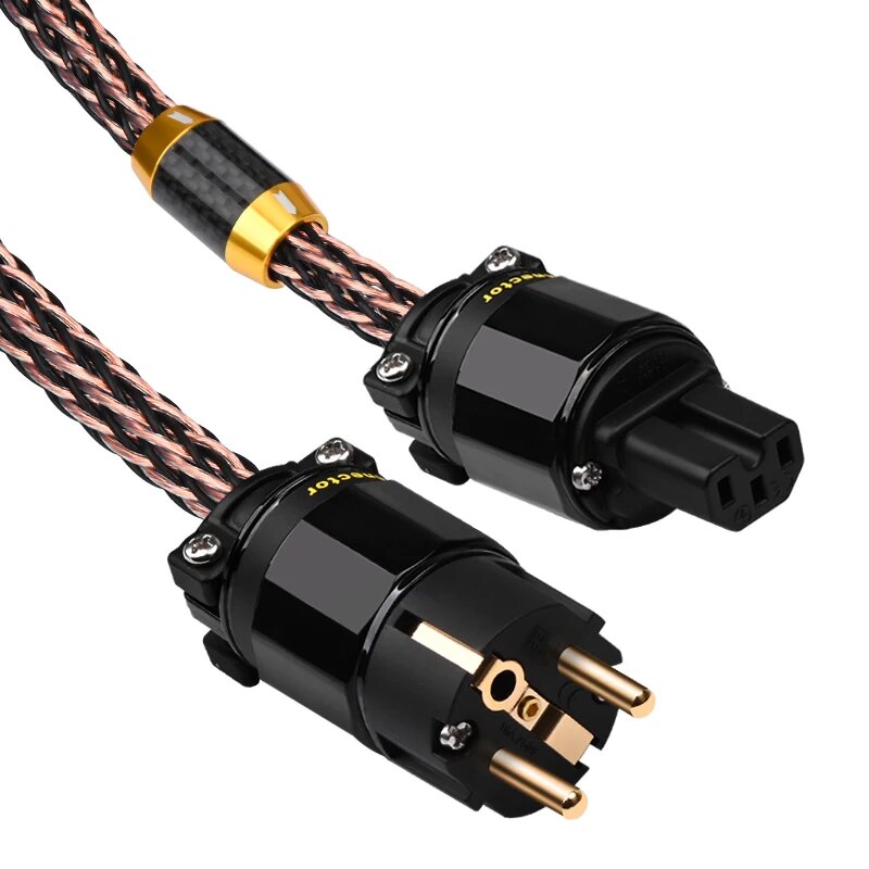 ATAUDIO Линейный аудио кабель питания 6N OCC EU Plug, 1 м