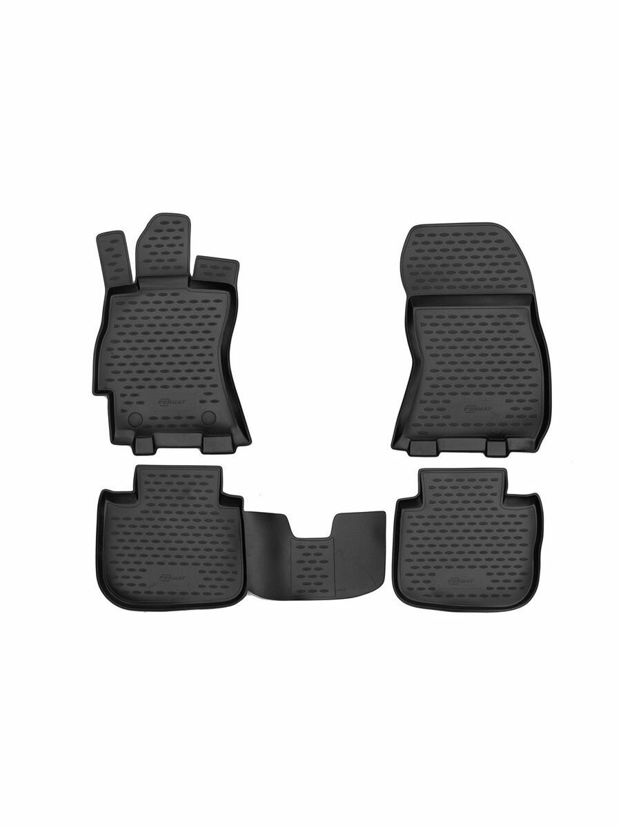 Коврики в салон, для SUBARU Outback 2009-2014, 4 шт. (ПУ, повышенная износостойкость) / Субару Аутбек