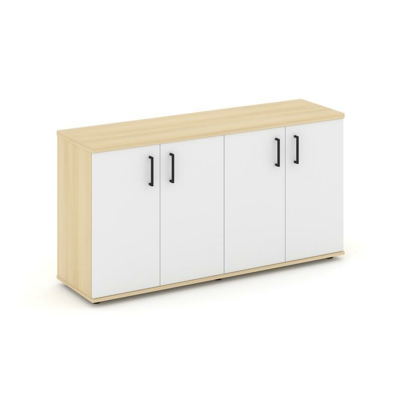 Тумба опорная / приставная с распашными дверьми Style Project Riva SN. TOP-131 Акация Лорка/Белый 1232*400*750