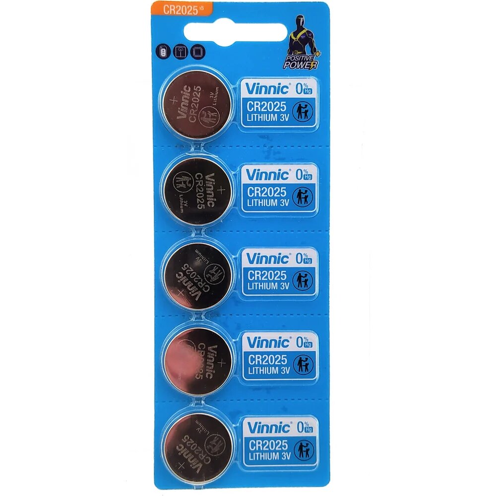 VINNIC Батарейка литиевая CR2025 дисковая 3В бл/5 4898338011906