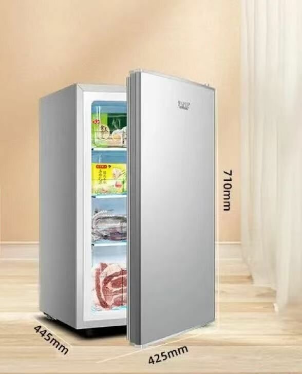 45L Мини-холодильник RetroCool: двухкамерный, класс А+, идеален для малогабаритных кухонь серебристый