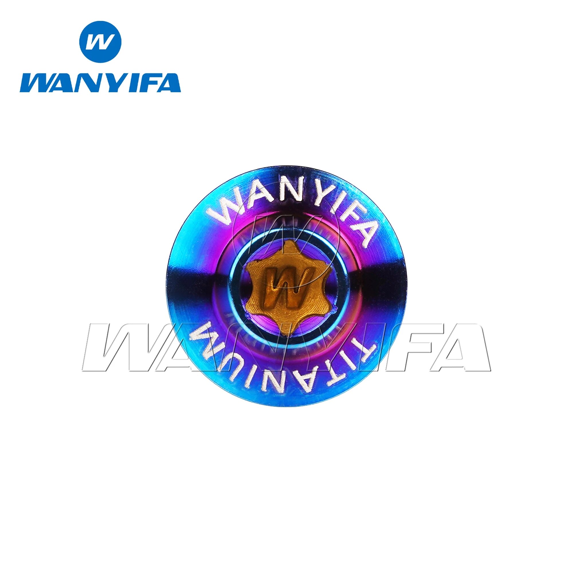 Wanyifa Титановые болты M5/M6x10/12/15/20/25/30/35 мм М6, Burn Blue, 12mm