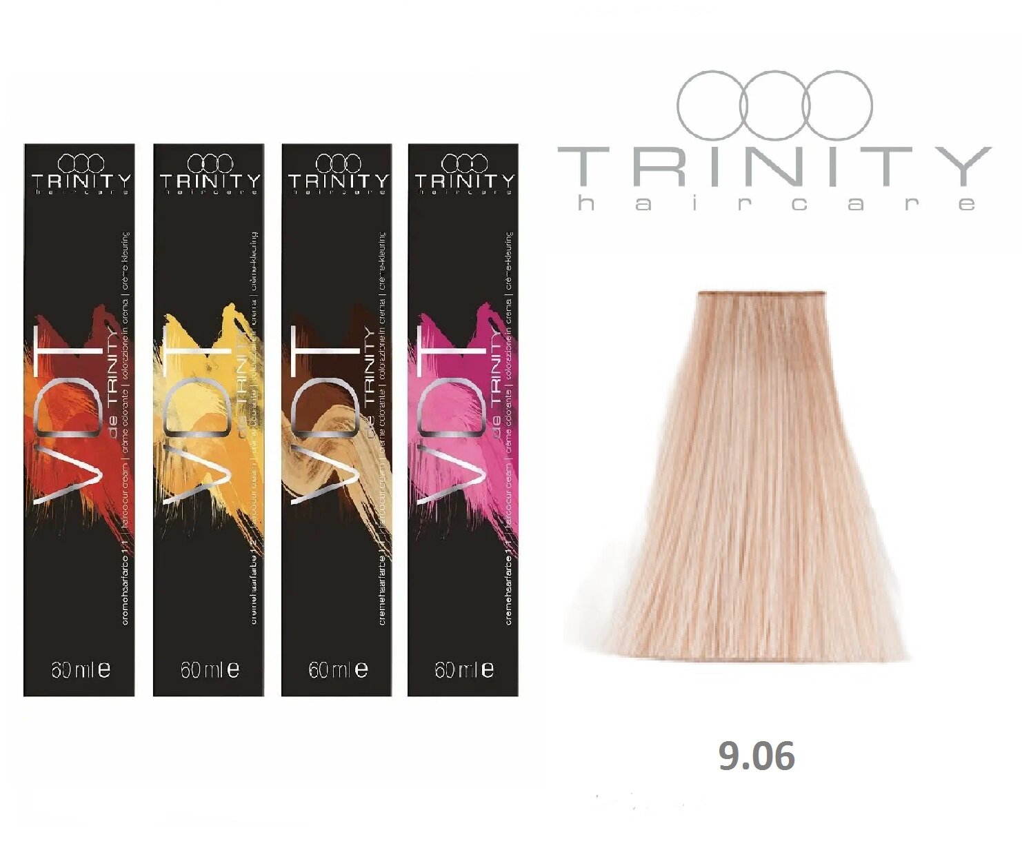 TRINITY VDT Тринити Вог де Тринити Стойкая крем краска 9.06 Очень светлый блонд натурально фиолетовый 60 мл
