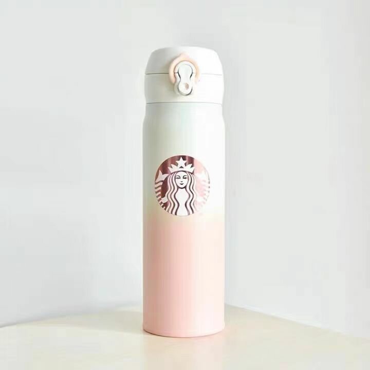 Чашка-термос Starbucks, термос из пищевой нержавеющей стали, длительное сохранение тепла, 500 мл, градиентный розовый -kpa