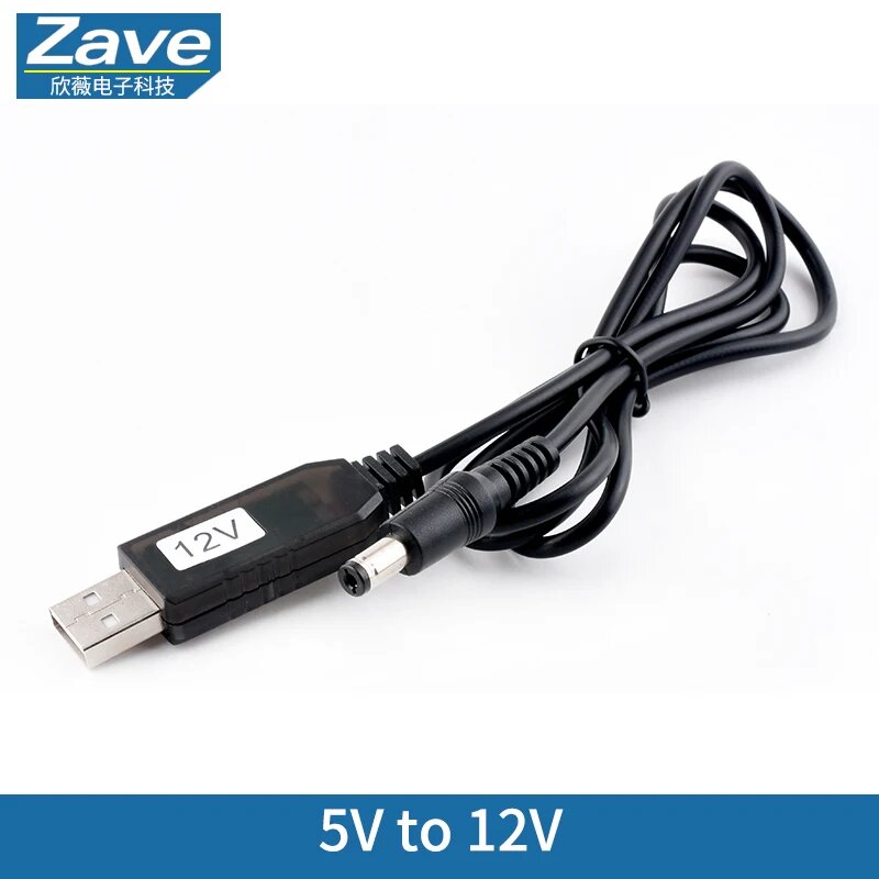 Кабель повышающий напряжение ZAVE 5В-9В-12В 5V to 12V