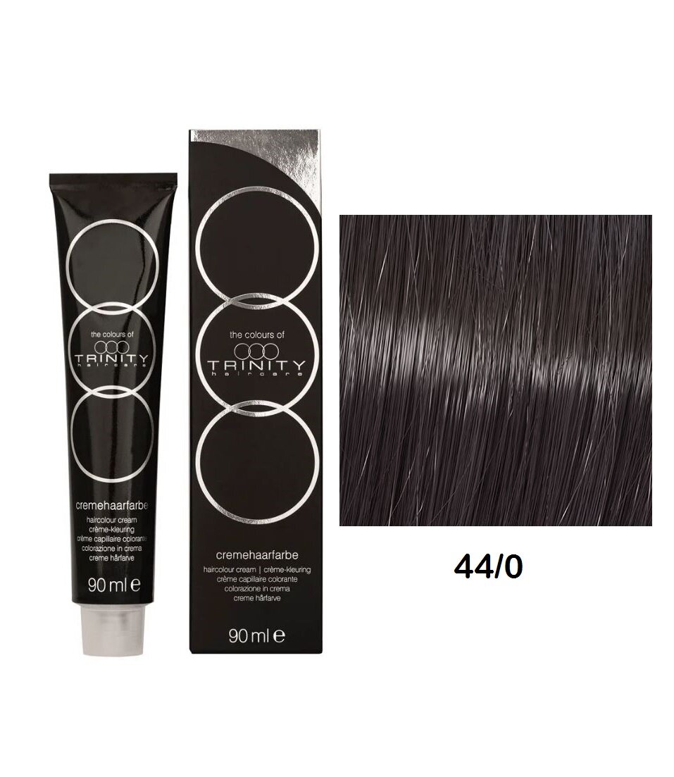 Trinity COT Тринити Стойкая краска с кератином 90 мл - COT 44/0 mittelbraun intensiv Коричневый интенсивный
