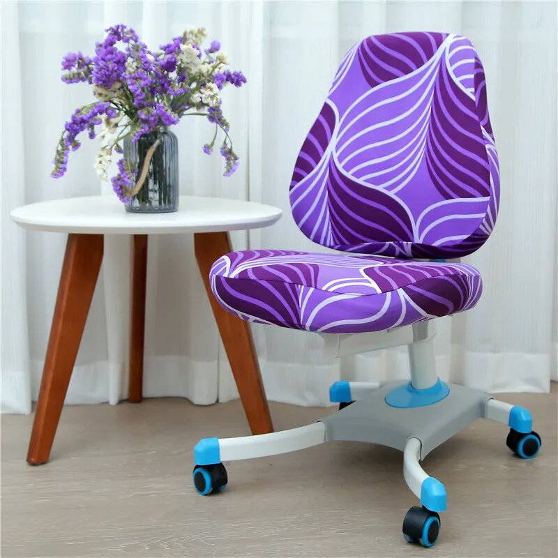 Детские чехлы на стулья, 2 шт, полиэстер/спандекс Фиолетовый, Color 8