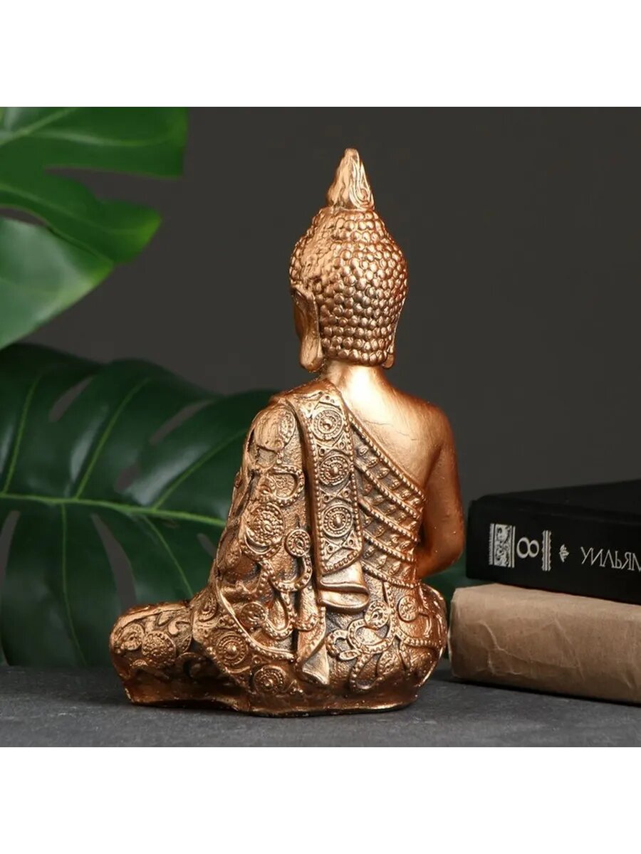Элегантная бронзовая статуэтка Будда для интерьера