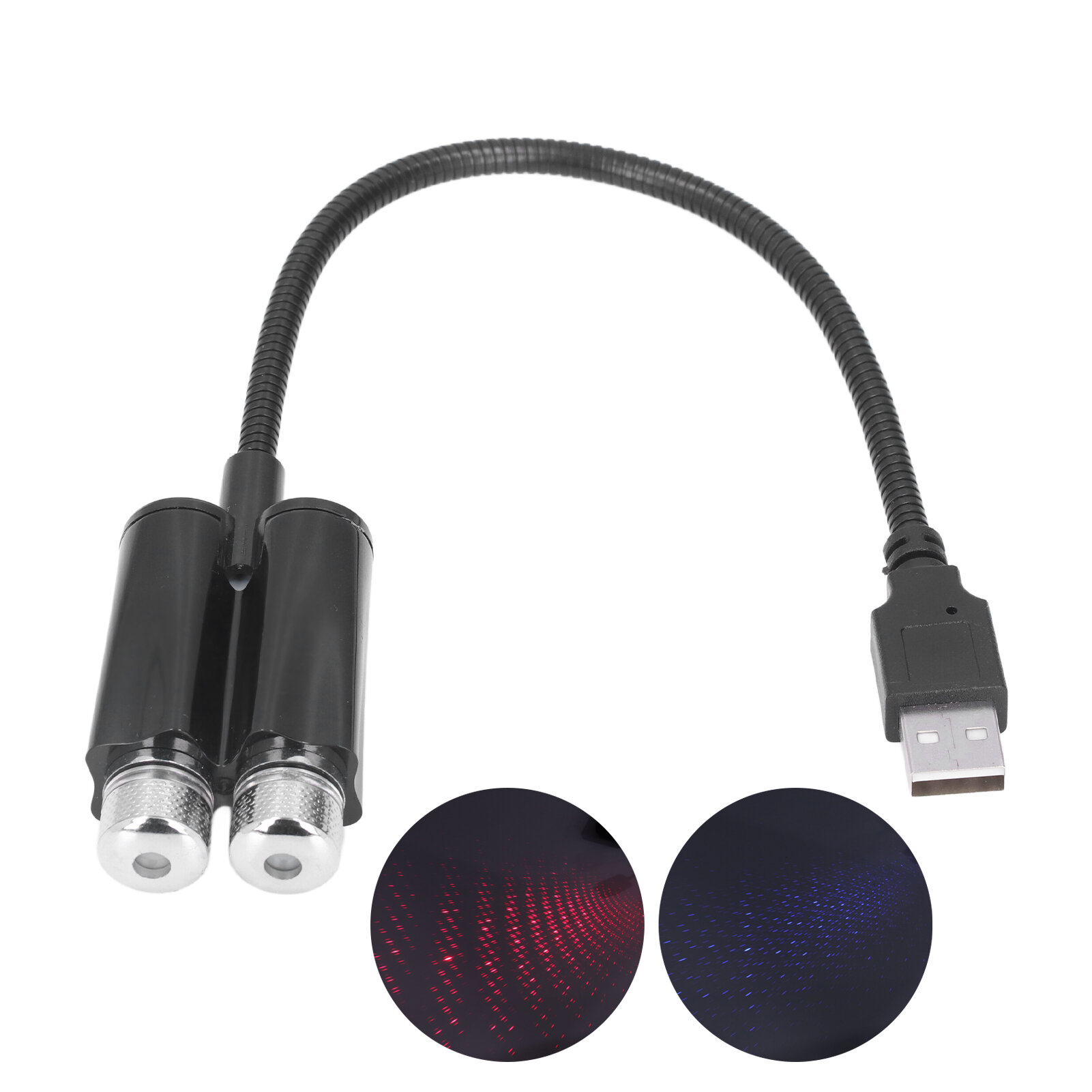 Автомобиль USB Ambient Projecter Light Red Blue Lightings Пробуски и воспроизведение голосового управления сгибанием Flexiblenon