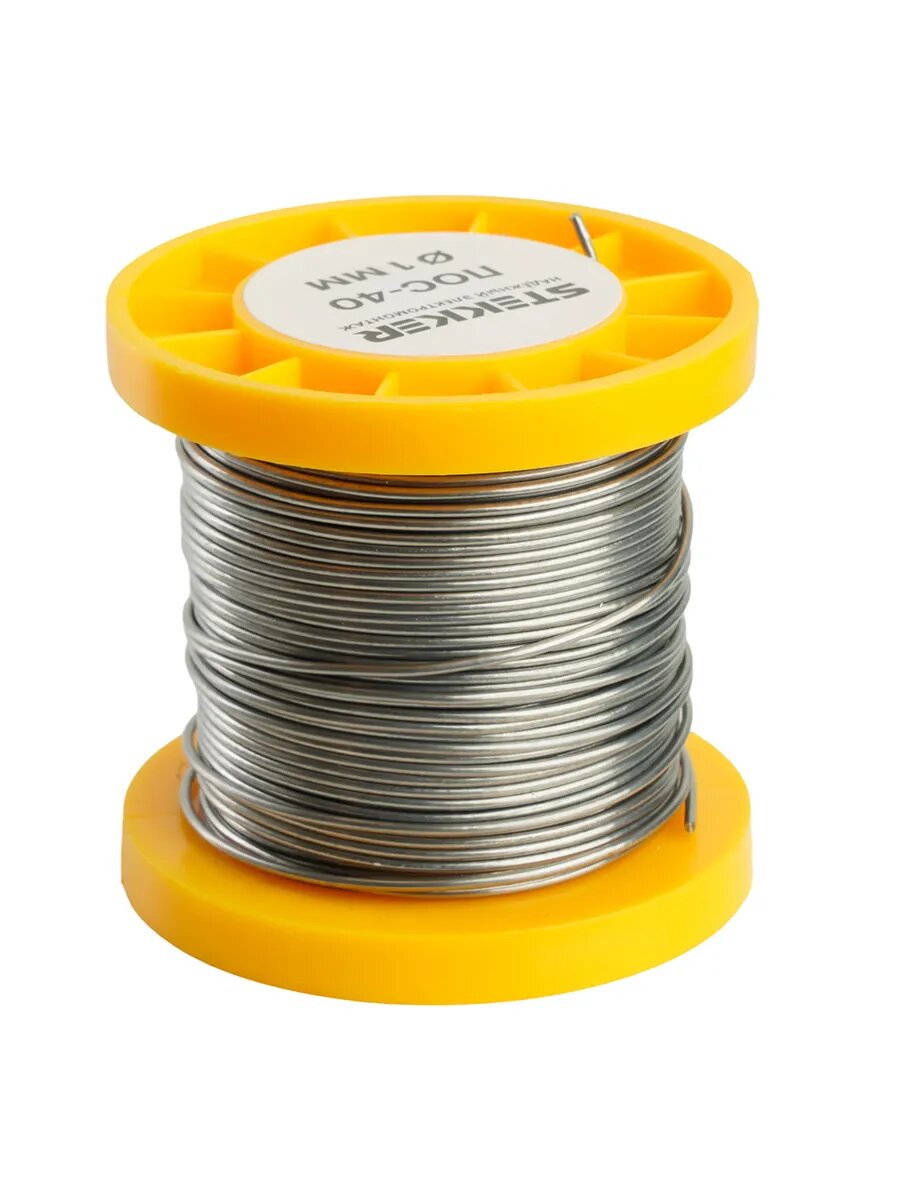 Припой ПОС-40 с канифолью в бобине 50 гр