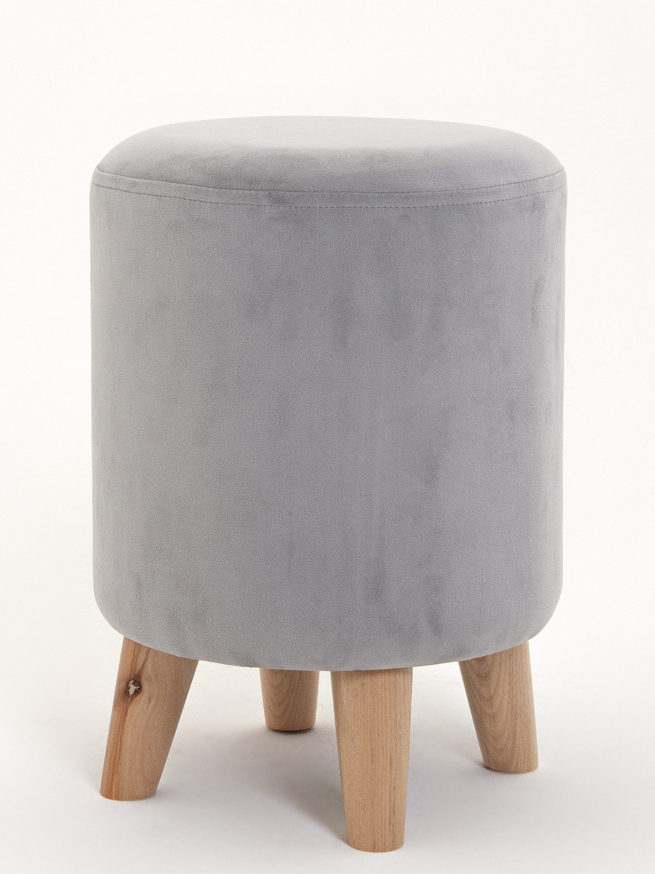 Пуфик в прихожую "Элегия", велюр антивандальный серый, 33х33х45 см.