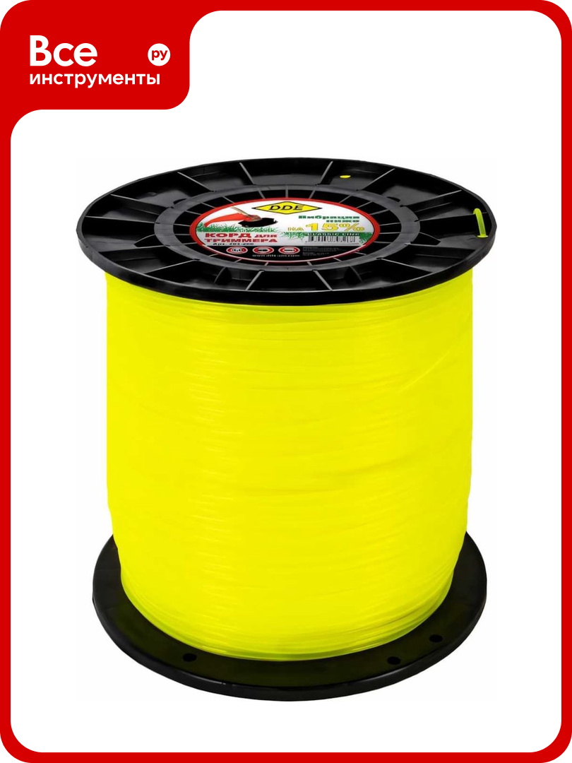 Корд триммерный Classic line, желтый, круговое сечение, гибкий синтетический трос для применения