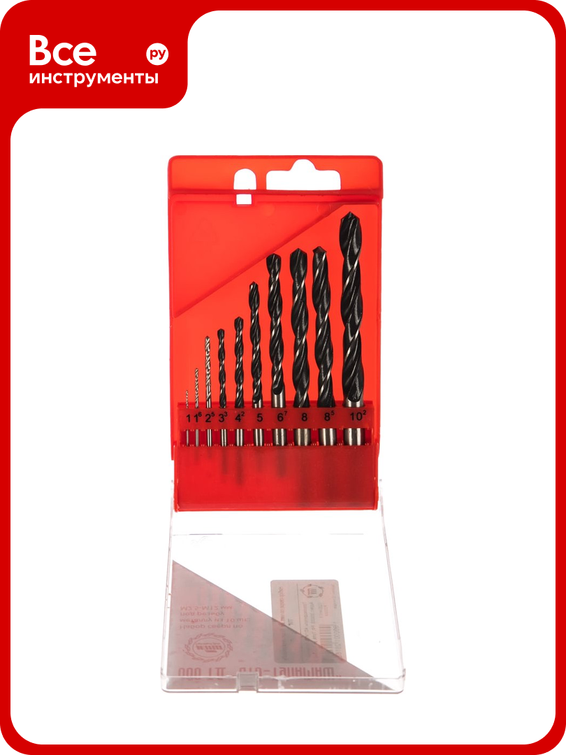Набор сверл под резьбу по металлу, 10 шт. Туламаш 72662