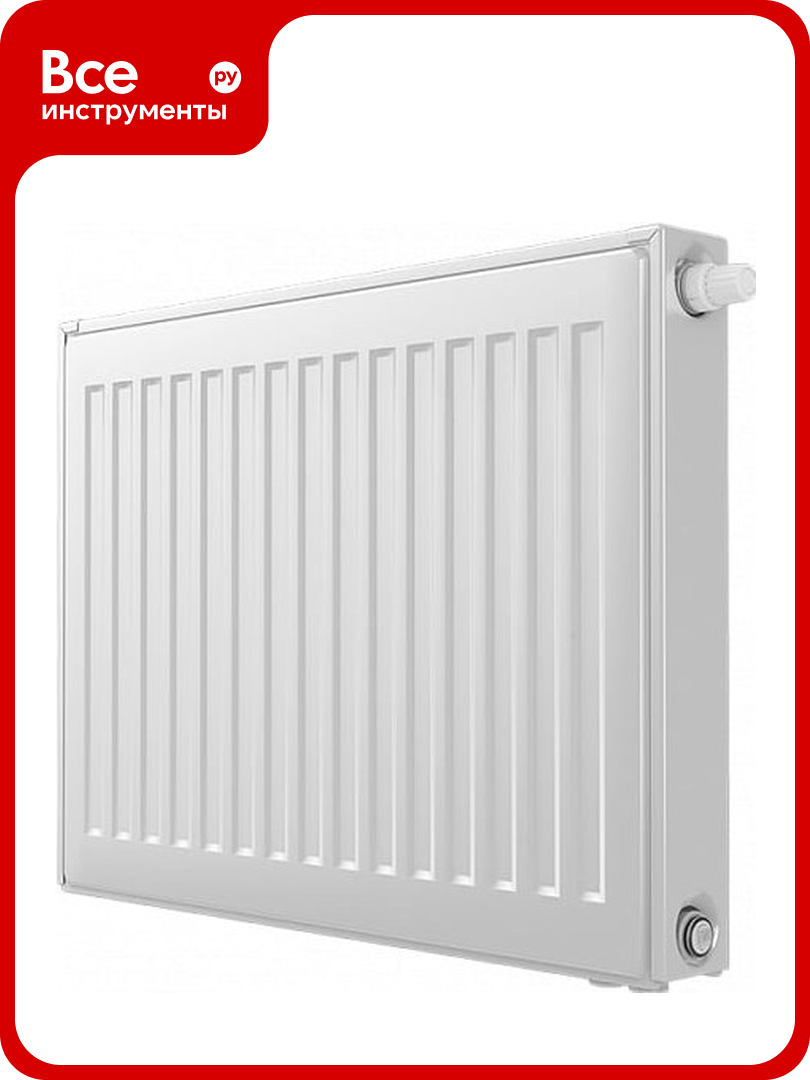 Панельный радиатор ROYAL THERMO VENTIL COMPACT VC22-500-500 RAL9016 НС-1191192, черный, 1,2 мм