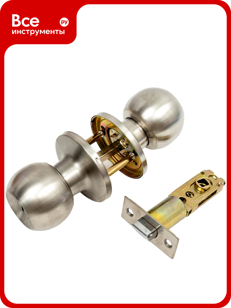 Защёлка Vanger 6072-03-NIS 28056, Защелки c поворотными ручками vanger для легких межкомнатных дверей (кнобы)