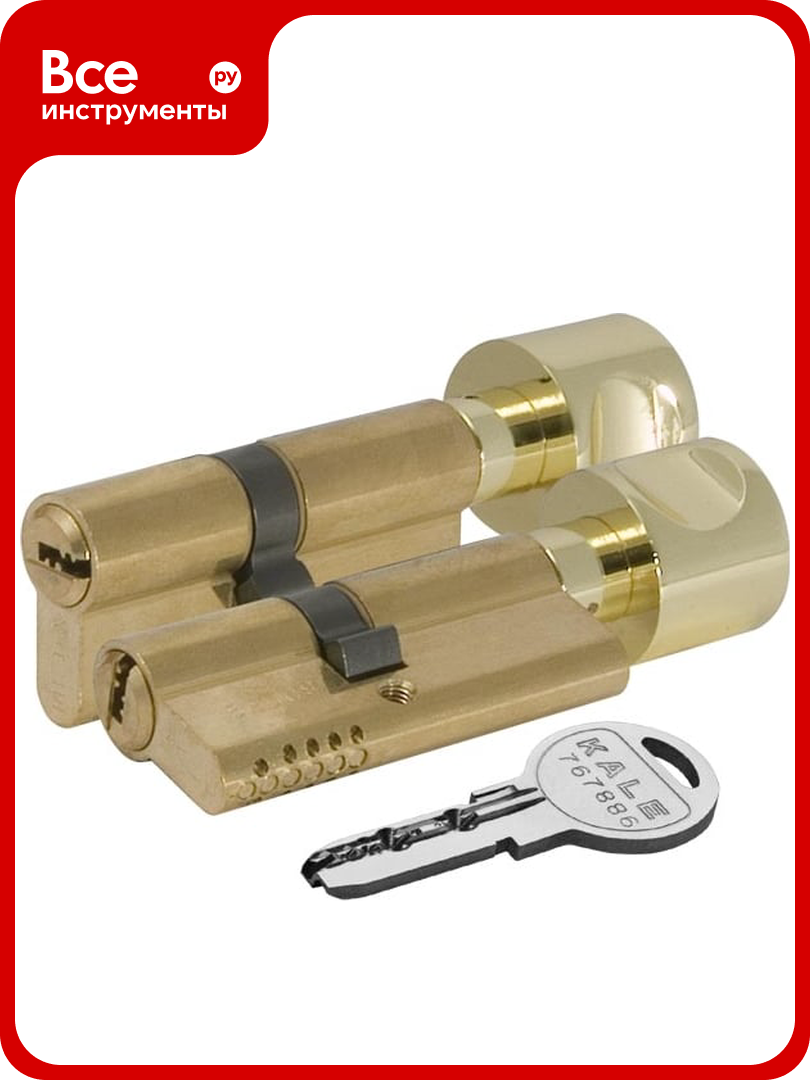 Цилиндровый механизм с вертушкой KALE KILIT 164 OBS SCE/120, 55x10x55 мм, латунь, 5 кл. 45273