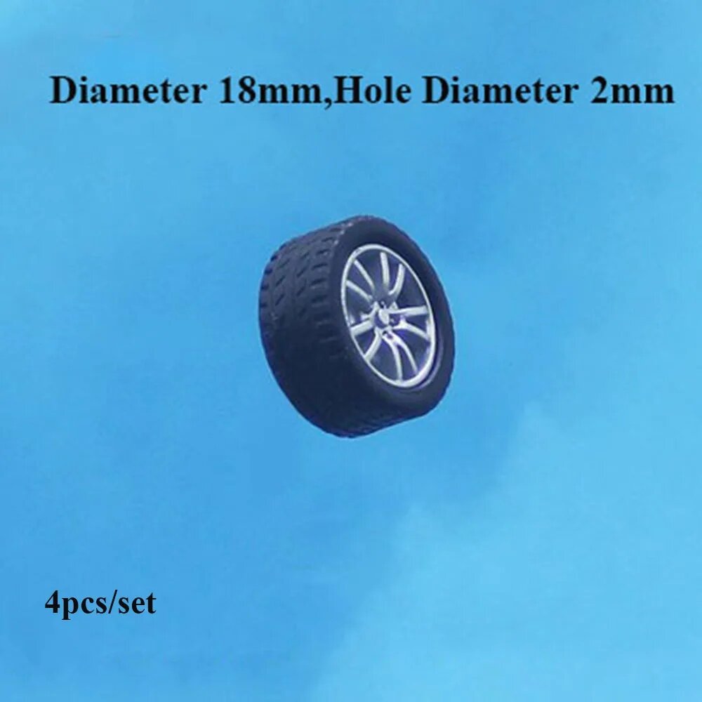 Высокое качество, диаметр 30 отверстий, 2 мм, четырехколесные игрушки, аксессуары, детали для игрушек «сделай сам», пластиковое колесо, черные мини-резиновые колеса, модель