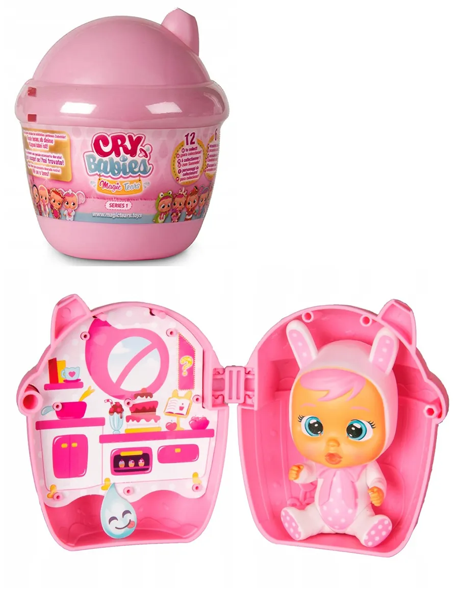 IMC Toys Cry Babies кукла Magic Tears мини Bottle House /Край Бебис Волшебные слезки Игровой набор,(розовый)