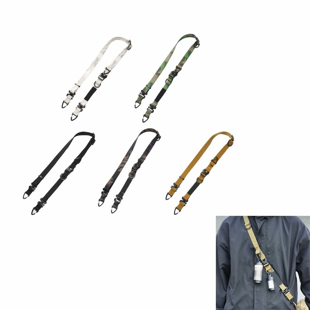 Наружная многофункциональная лямка с подвесной пряжкой длинной секции-черный