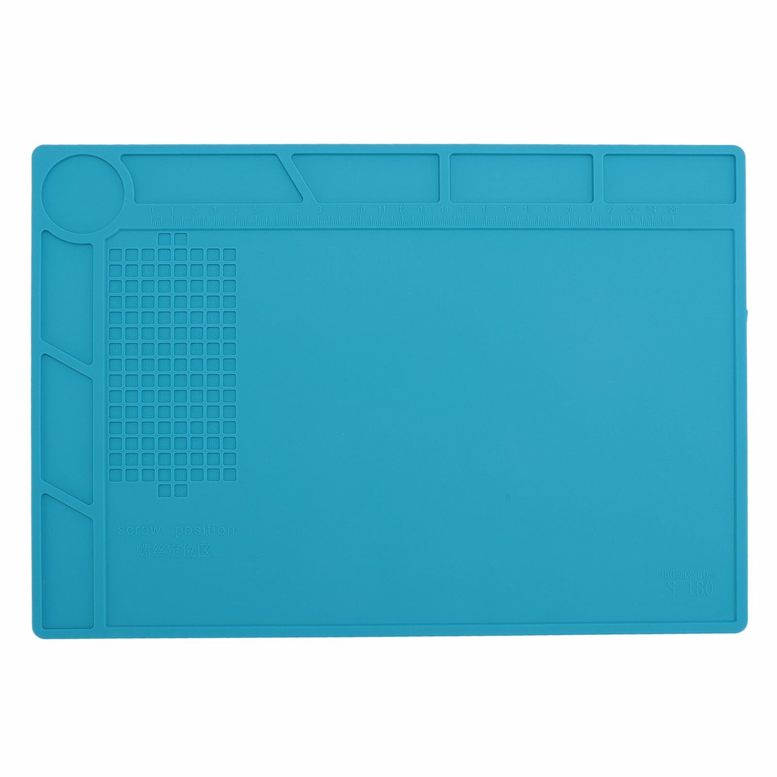 Силиконовый коврик для пайки с 25-сантиметровой шкалой, нескользящая рабочая поверхность для ремонта часов, организация деталей на верстаке, термостойкая и прочная поверхность