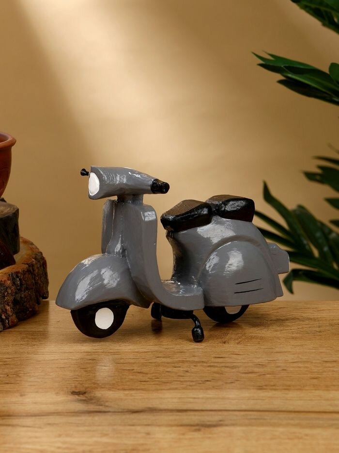 Сувенир Мопед , 15 9 10 см, дерево, серый