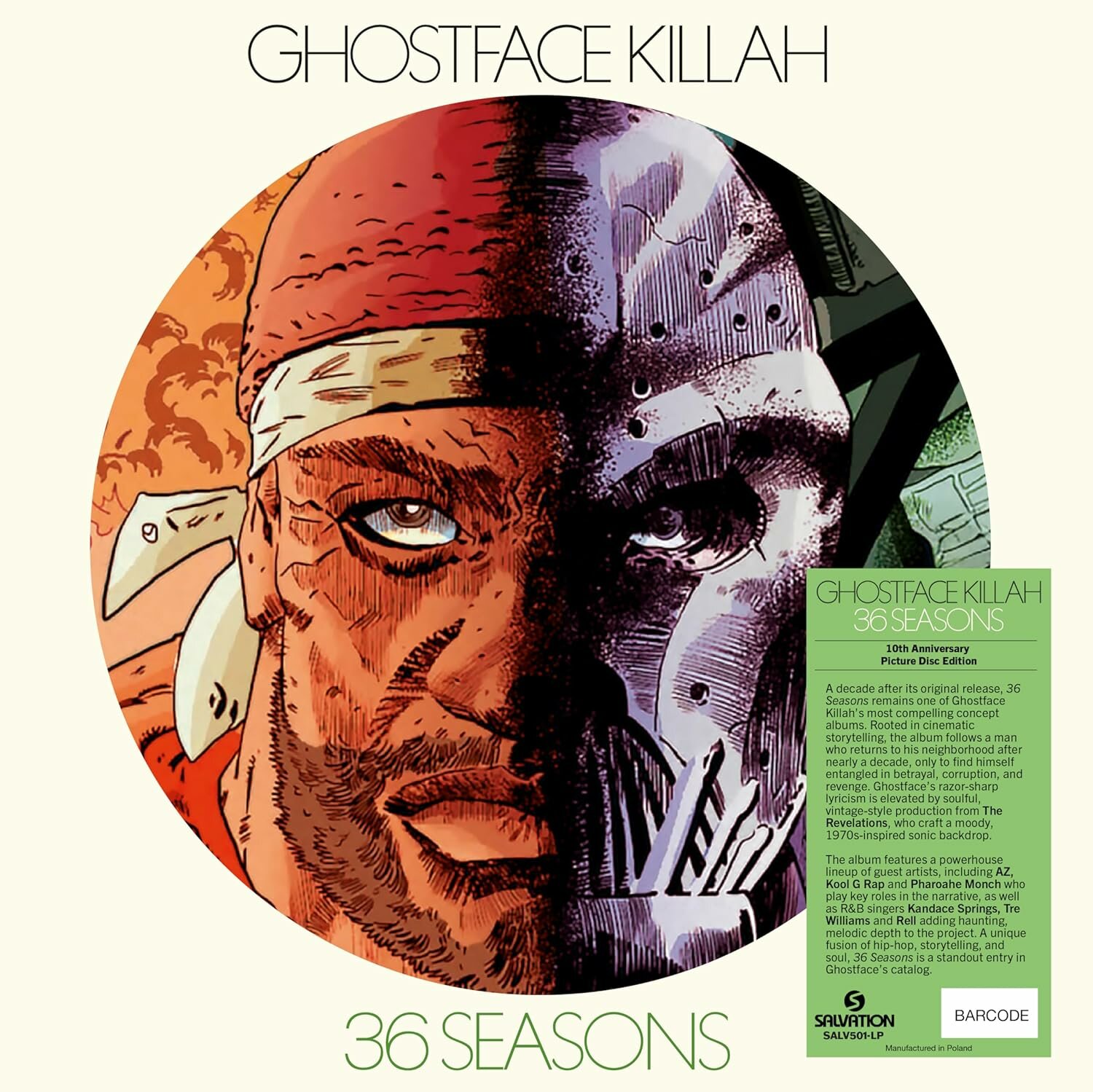 Ghostface Killah - 36 Seasons (picture) (1LP), 2025, Limited Edition, Picture, Salvation, Виниловая пластинка