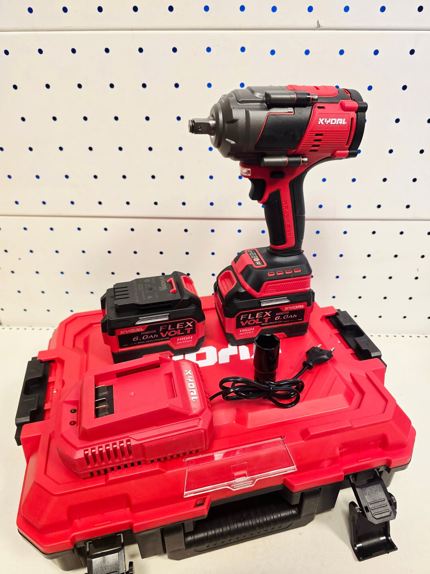 Гайковерт ударный Kyoal, KY6850, аккумуляторный, бесщеточный, 850 Нм, 21 В