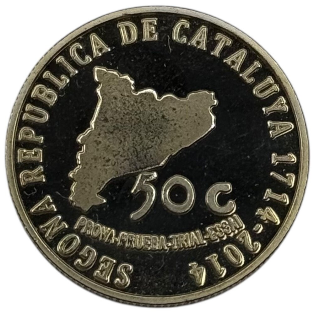 Испания, Каталония 50 евроцентов 2014 г. Prueba (Проба)