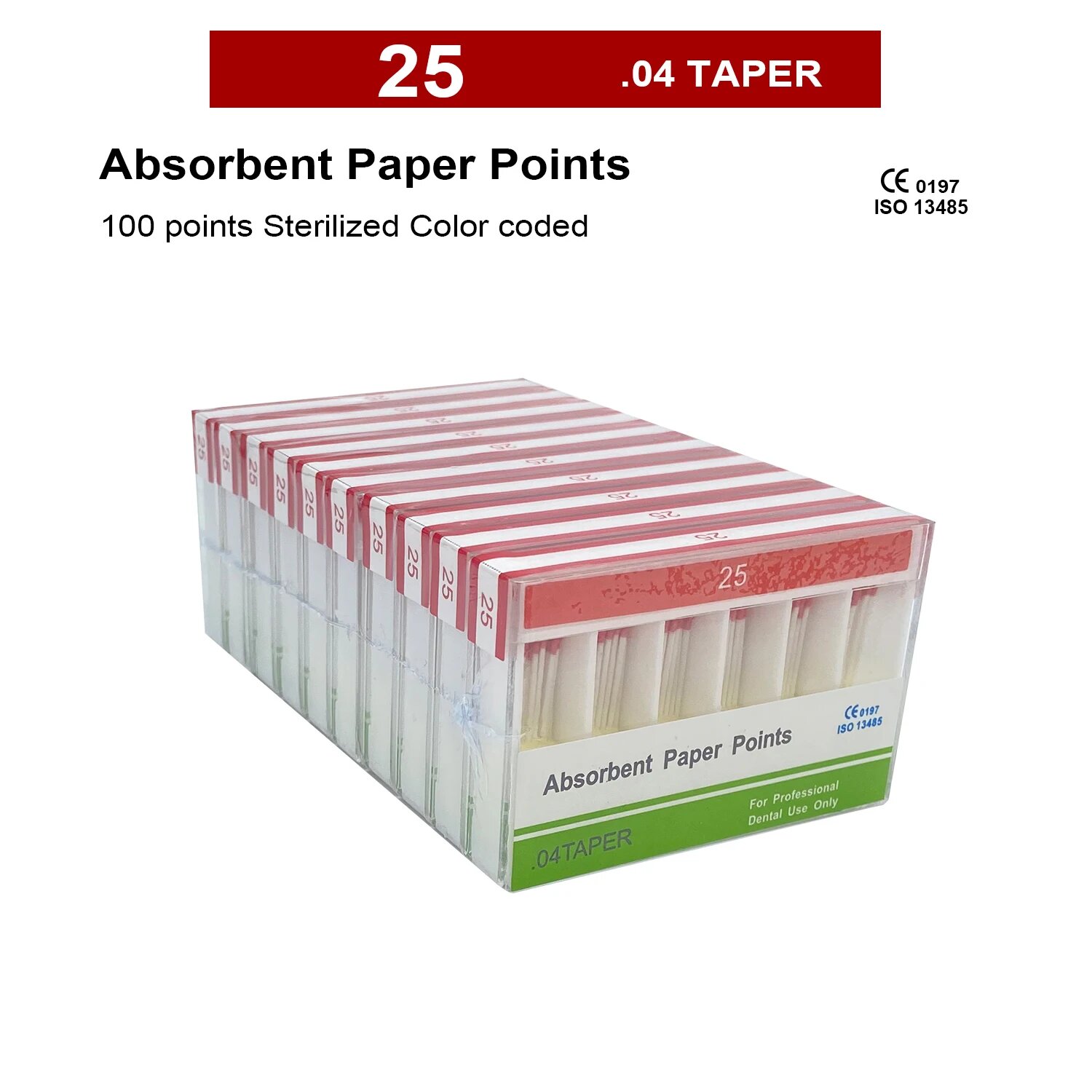 Стоматологические абсорбирующие бумажные точки Well CK 10Box 04 Taper 25