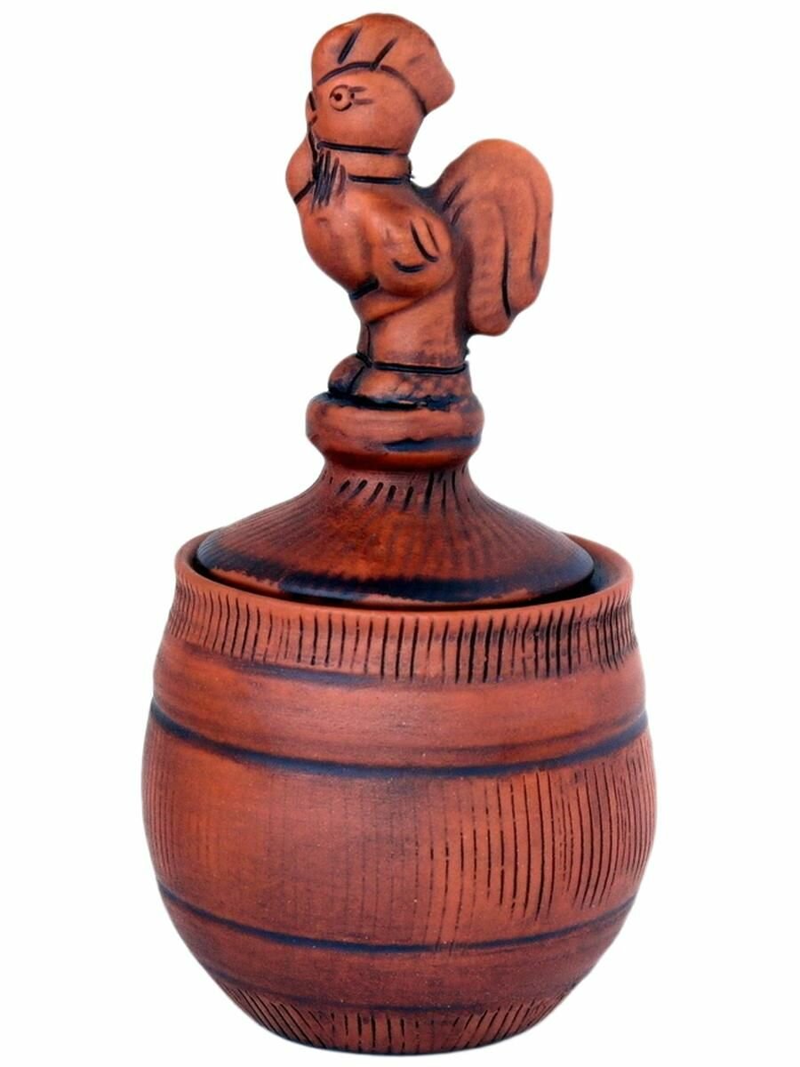 Универсальный горшочек, Медовичок "Петушок" 200 мл, глина, керамика, ручная работа