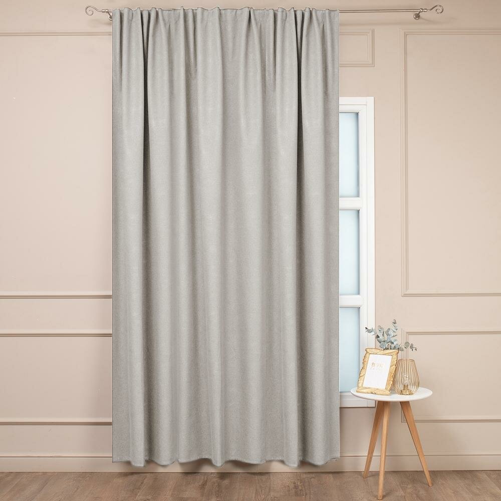 Штора на ленте блэкаут 200x280 см эко лен цвет бежевый