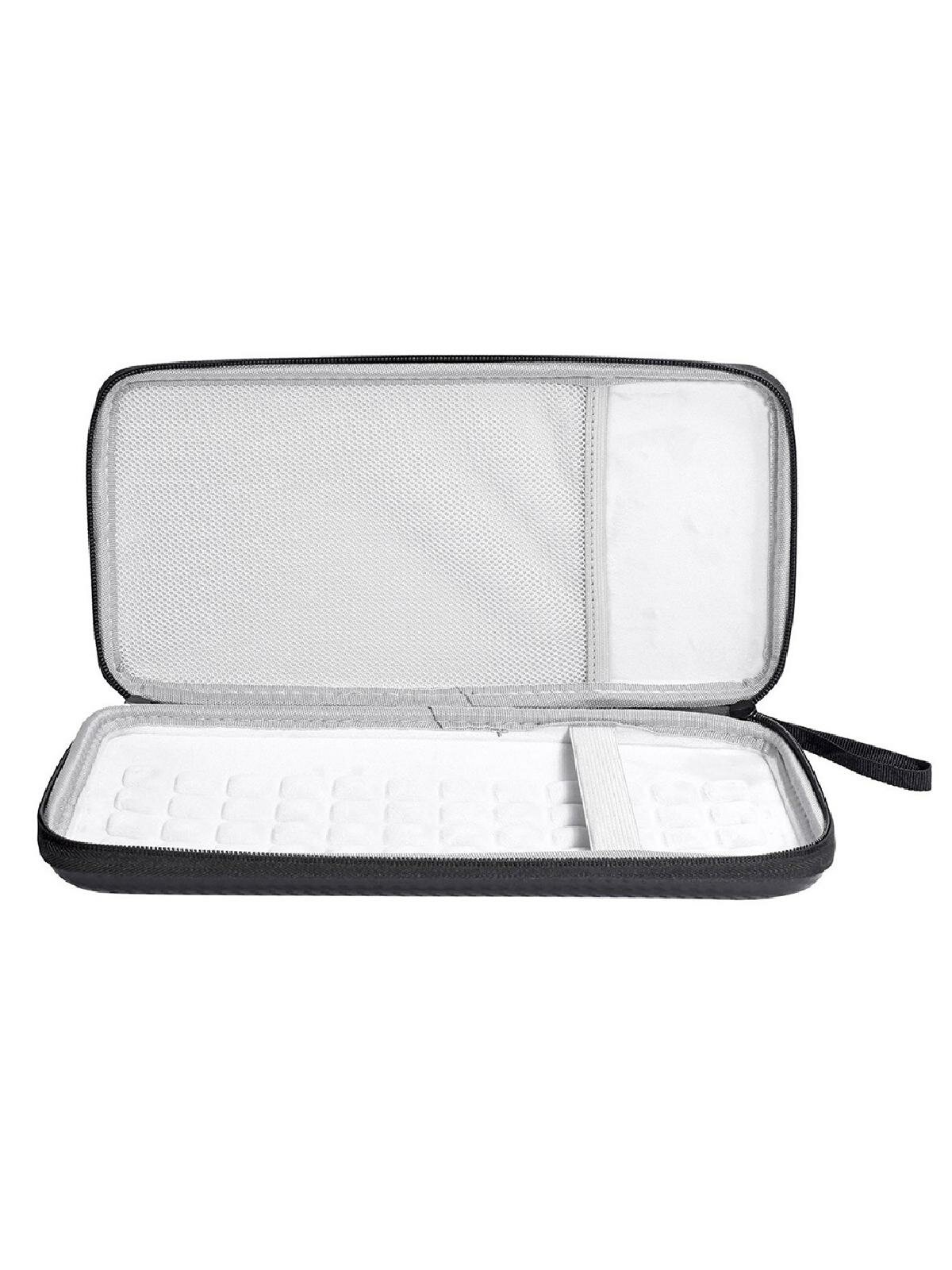 Hard for Case for K380 Wireless Bluetooth-compatible Keyboard Black Carrying Storage Bag Soft Gray/Black Lining