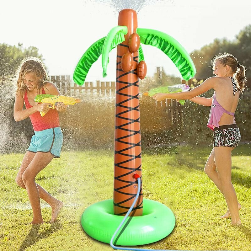 Надувная игрушка из кокосовой пальмы с водяными брызгами，Семейное общение.