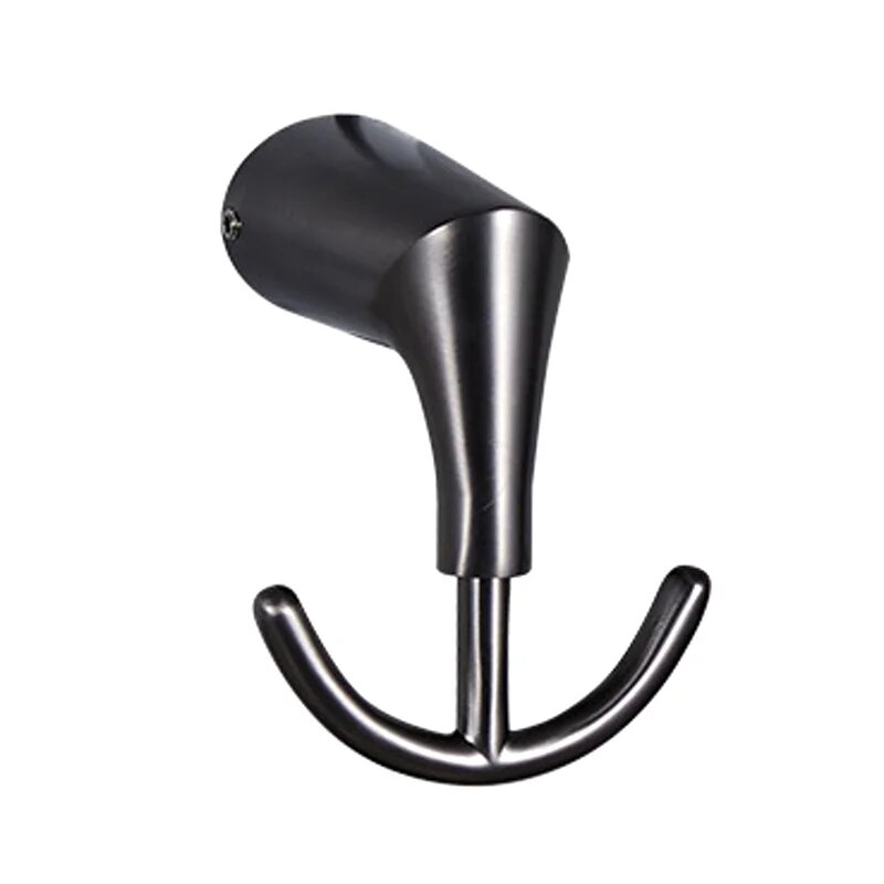 Крючок Fashun A1805-2-17 из нержавеющей стали, двойной, черный, вешалка для полотенец в ванную