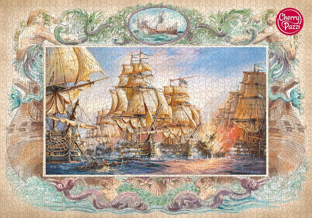 Пазлы 2000 элементов для взрослых Морское сражение, Cherry PazzI