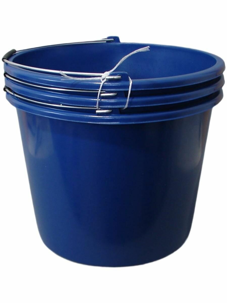 Ведро строительное 20 л, синее 3 шт.