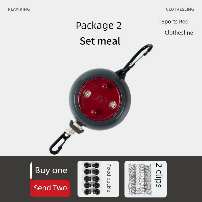 Красный набор с 10 креплениями, 20 бельевыми зажимами и противоскользящим креплением для дома