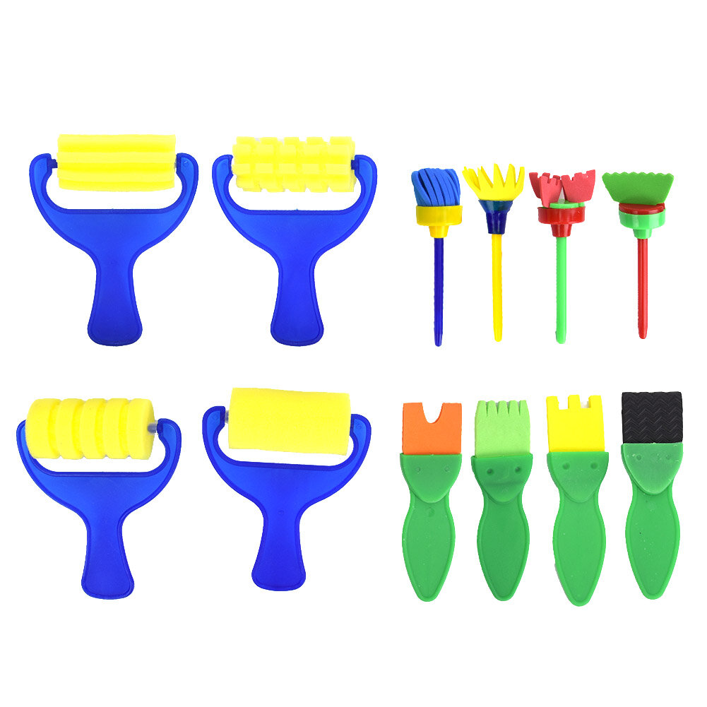 12 шт. губка кисти для рисования дети игрушки для рисования искусство DIY ремесла инструменты