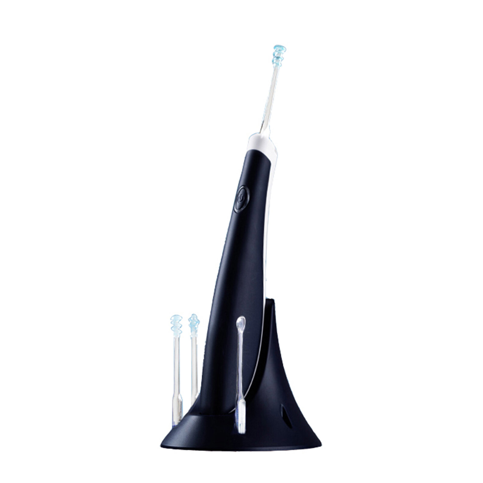 Спиральный электрочиститель ушей с вибрацией Sonic Baby Earpick Spoon Фонарик для взрослых с 4 прозрачными насадками Цвет белый/черный (выбор) Материал ABS+TPE Питание батарейка AAA (не в комплекте) 15000RPM Размер упаковки 20*10.2*6.6см Вес упаковки