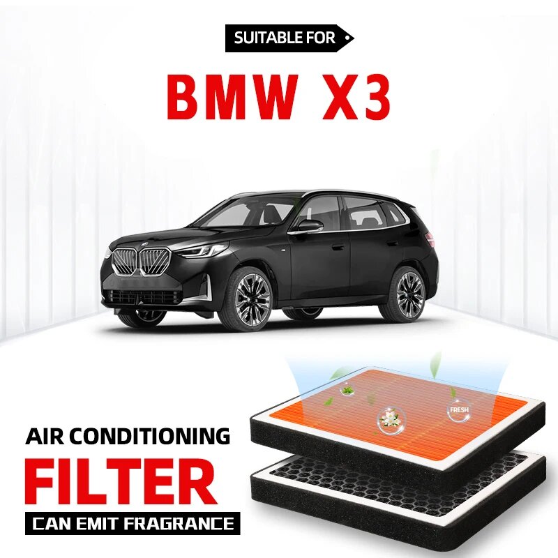 Для BMW X3 Фильтр салона Воздушный фильтр Фильтр кондиционера с активированным углем с ароматом для очистки воздуха салона автомобиля