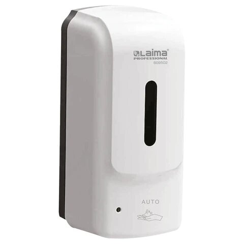 Дозатор для жидкого мыла-пены LAIMA PROFESSIONAL SUPER, наливной, сенсорный, 1 л, белый, ABS-пластик, 609502