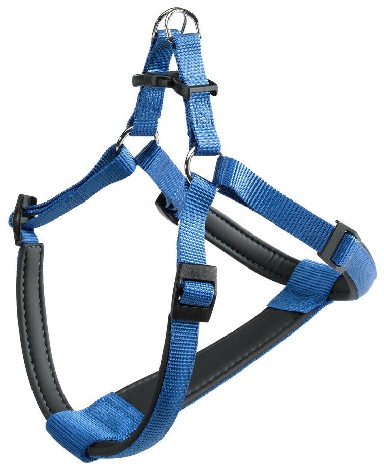 Шлейка прогулочная Ferplast "Daytona", для собак, регулируемая, синяя, размер s-xs 30-40см